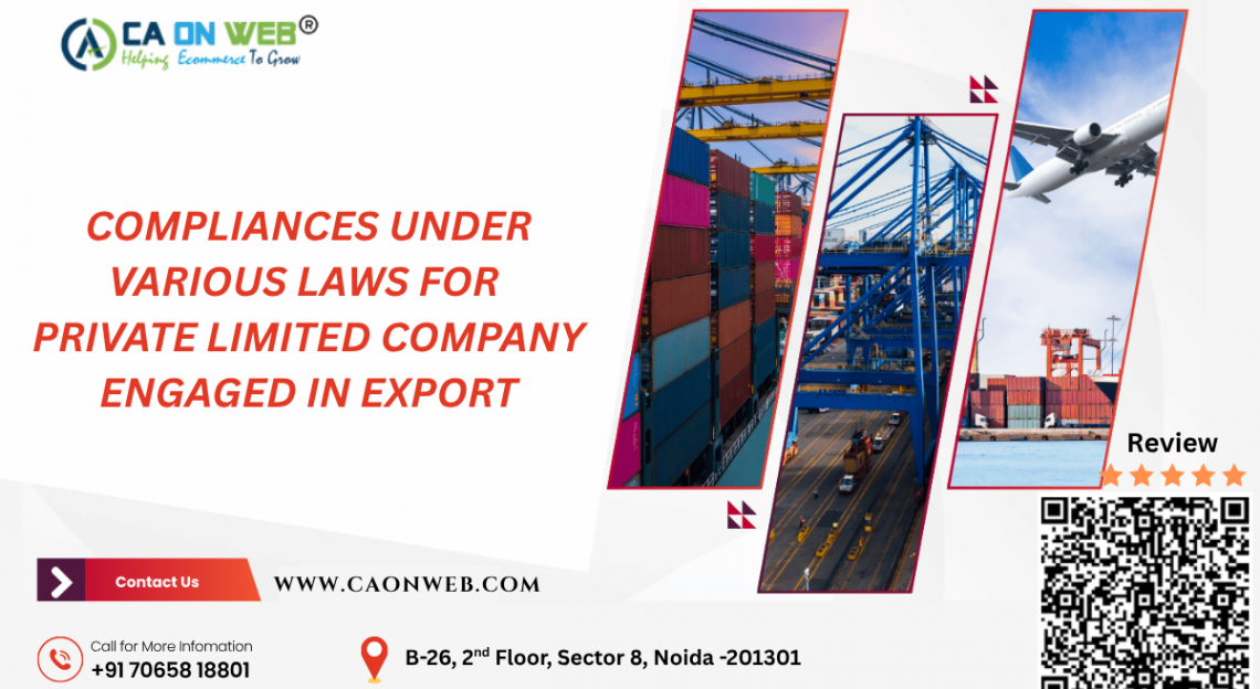 Compliances under various laws for Private limited company engaged in Exports